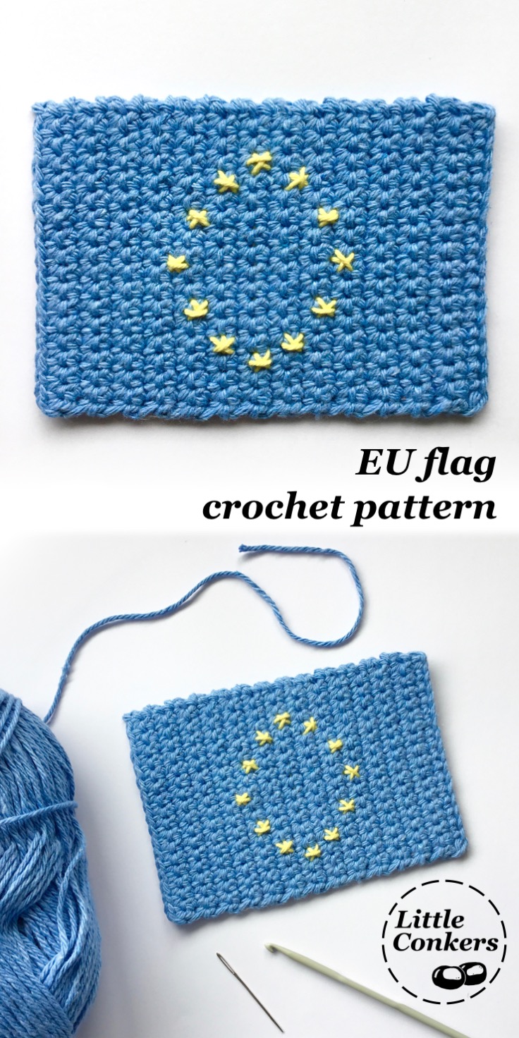 European Union Flag Crochet Pattern - Little Conkers