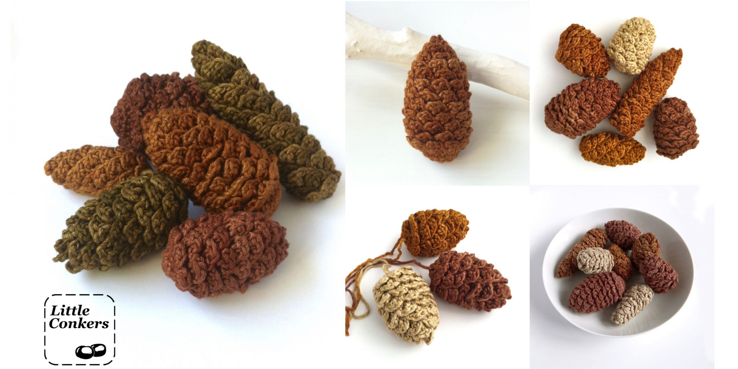 Pine Cone Ornament Collection (8 Pieces) - Little Conkers