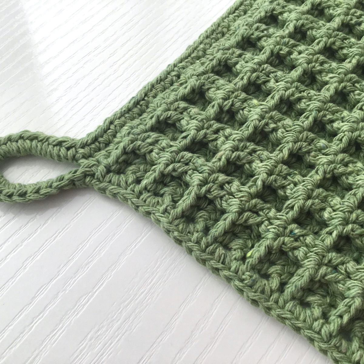 Waffle Stitch Dishcloth Crochet Pattern and Kit - Little Conkers