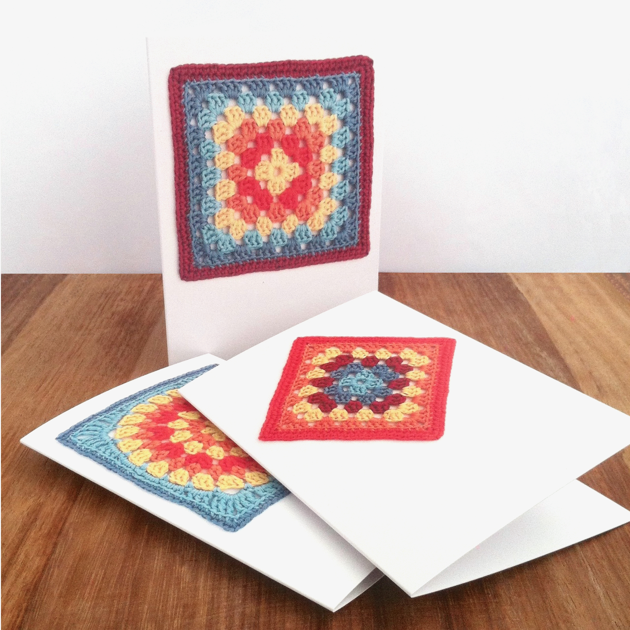 Granny Square Greetings Cards - Little Conkers
