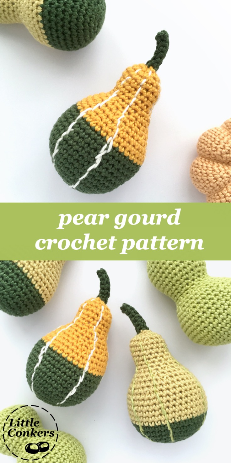 Decorative Pear Gourd Crochet Pattern #2 - Little Conkers