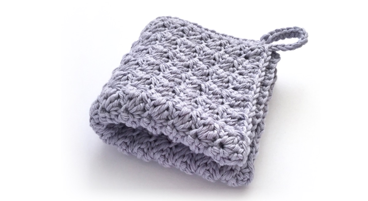 Textured Washcloth Crochet Pattern - Little Conkers