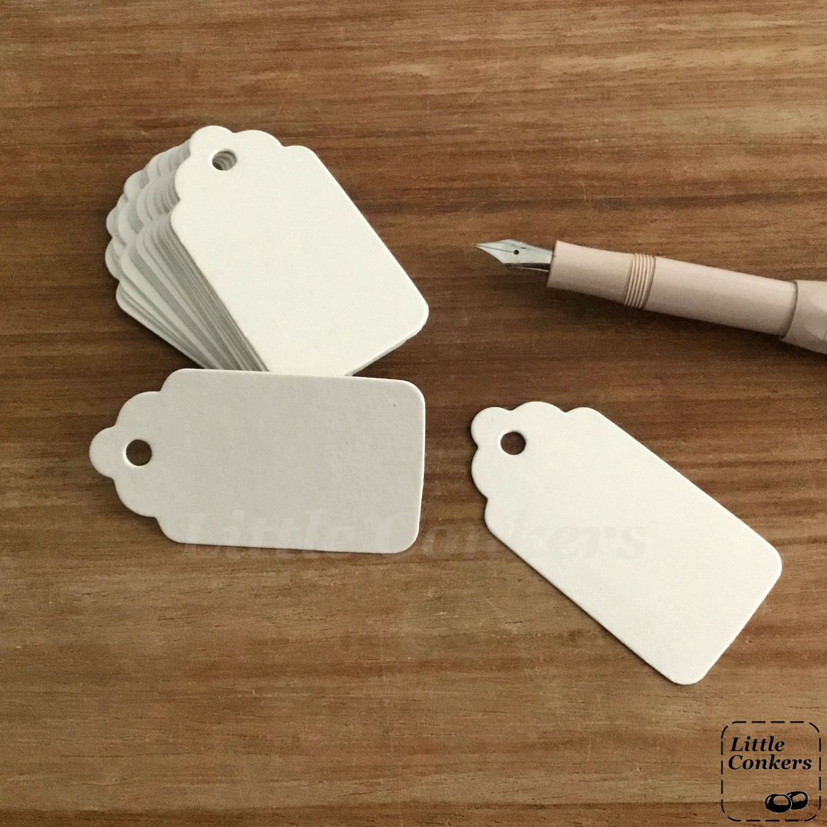 Recycled Tags - 25 Medium Cream Tags - Little Conkers