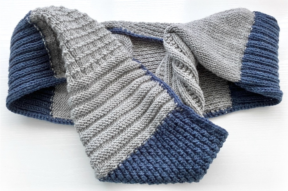 Sampler Infinity Scarf Knitting Pattern - Broken Ridge Stitch - Little ...